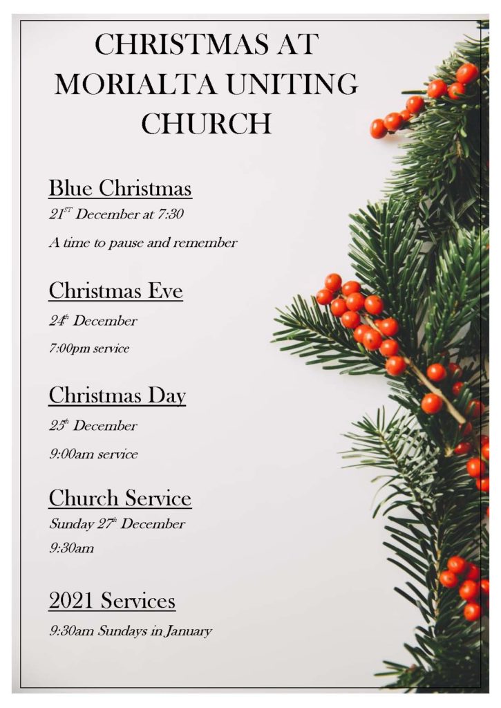 Christmas services poster | Morialta Uniting Church