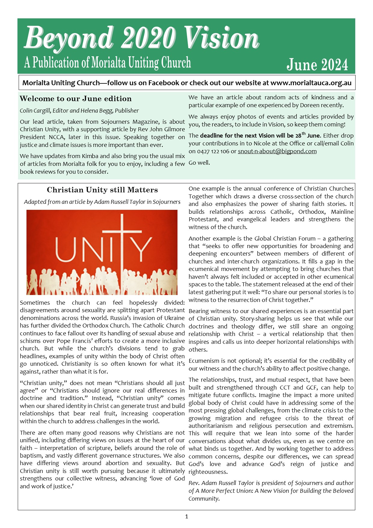 News & Info | Morialta Uniting Church